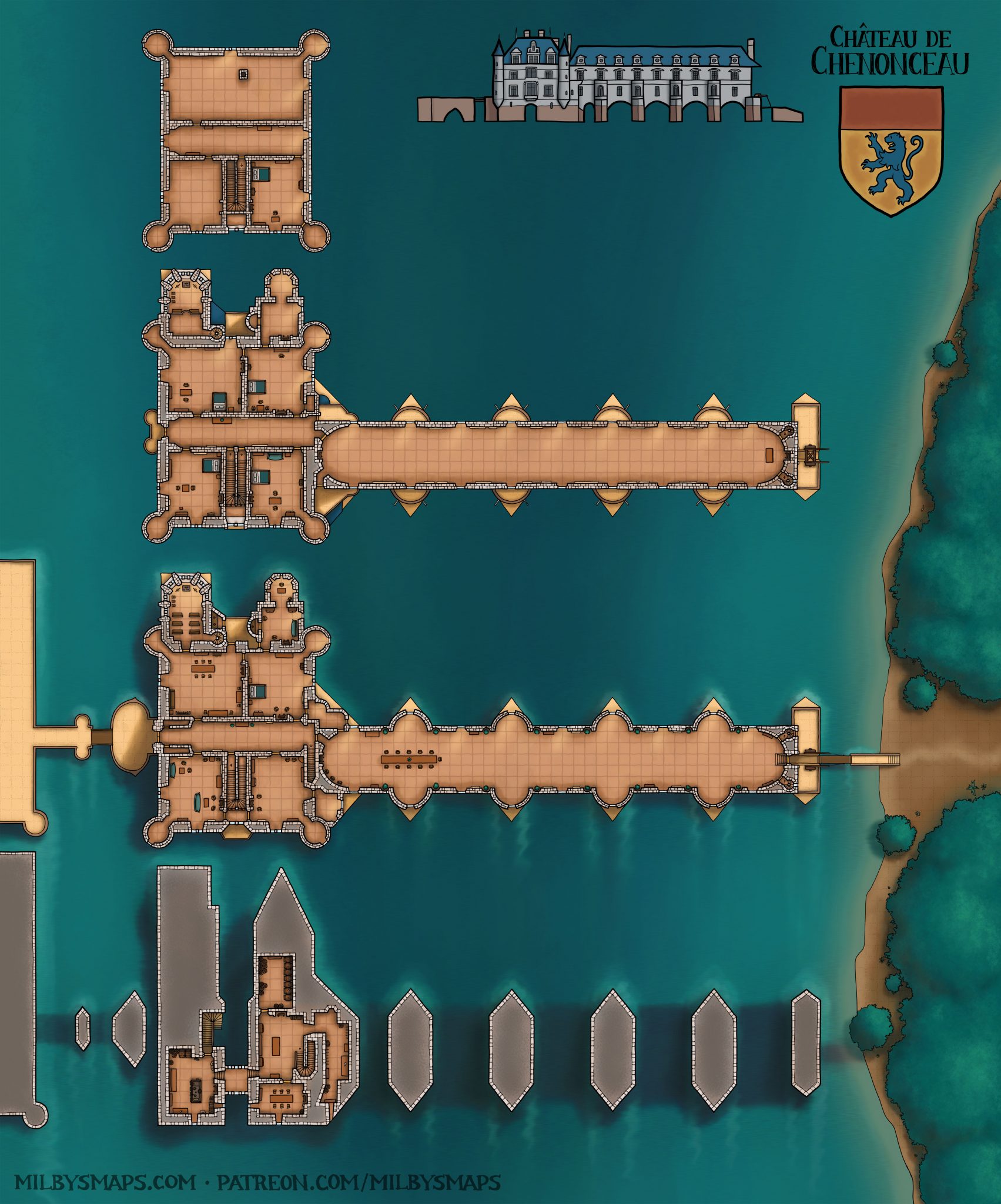 The Château de Chenonceau – Milby's Maps